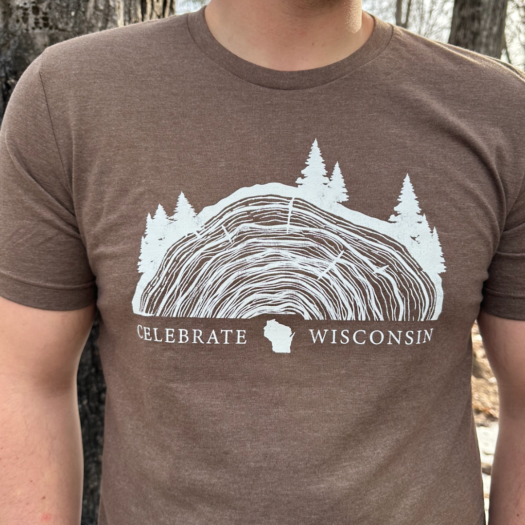 Celebrate Wisconsin Tee - Brown – Discover Wisconsin